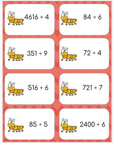 2, 3, and 4 Digit by 1 Digit Division Review BINGO Activity | TPT