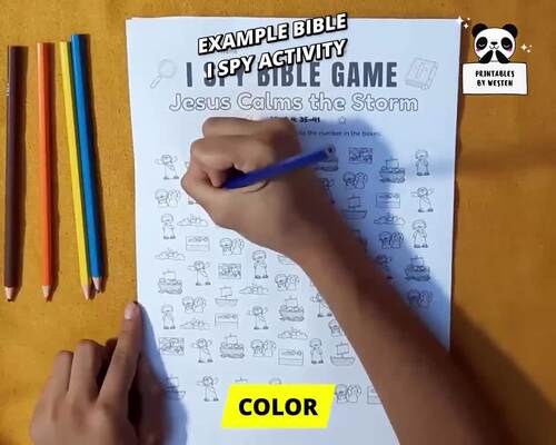 Easter Story I Spy Bible Game Activity for Kids Sunday School Fun Printable