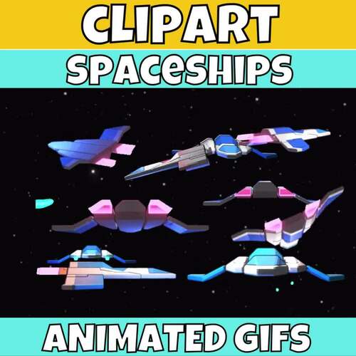 Simple Spaceship Clipart Animated Images by Teachers Resource Store