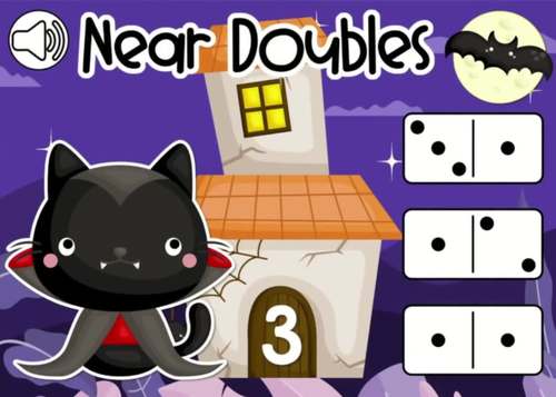 Boom Cards - Halloween Near Doubles Addition by et cetera Primary Goods