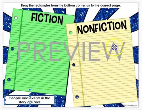 Fiction vs. Nonfiction Interactive Notebook (Google Classroom & PDF)