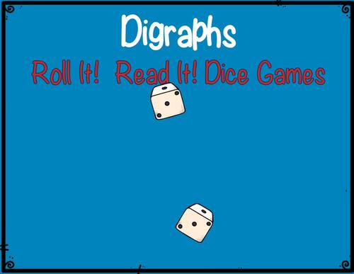 Three Phonics Digraph Dice Games by The Teaching Scene by Maureen