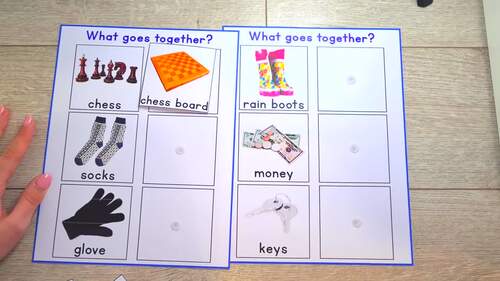 Word Associations Speech Therapy Partner Pairing Cards What Goes ...