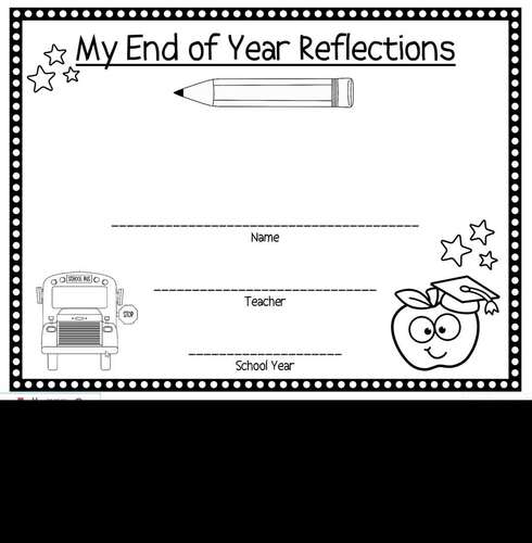 End of Year Reflection Booklet for Upper Elementary by Success in ...
