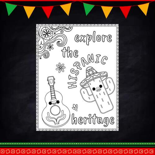 Hispanic Heritage Month Coloring Pages | Hispanic Heritage Month activities