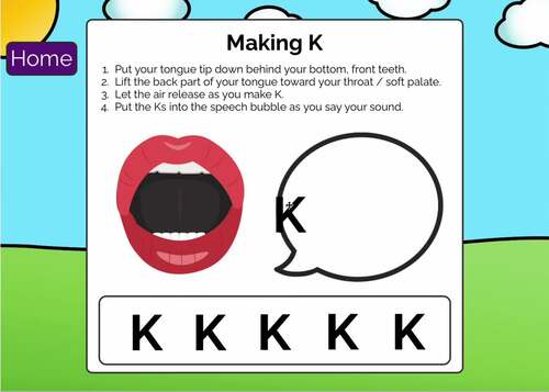 Fronting Minimal Pairs Boom Card k t tongue twister silly sentences by ...