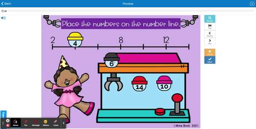 BOOM Cards: Number Lines: 1 to 50 (by 2s) by Mme Bock | TPT