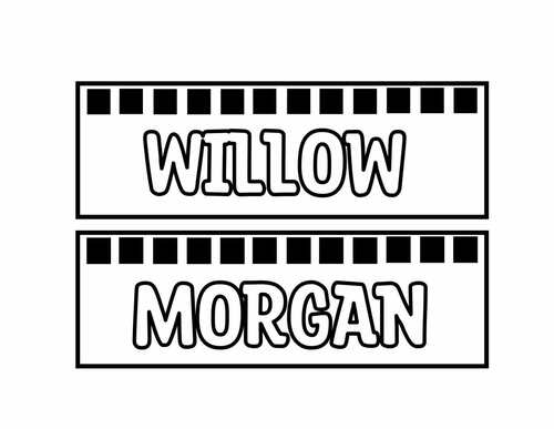 Printable Black and Bright Student Desk Plates, Editable Student Name ...