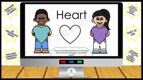 Heart Interactive PowerPoint Activity | Preschool, Prek, TK, K & Spec ...