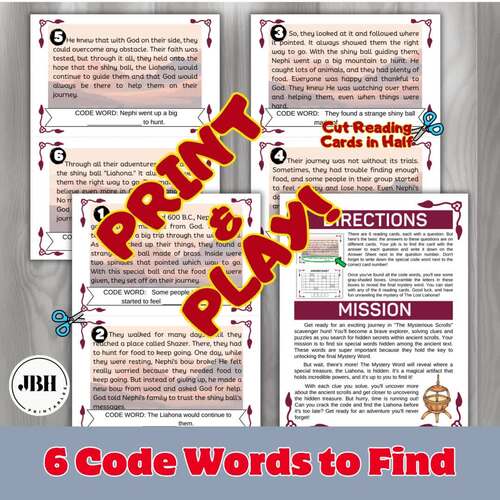 Simplified Lost Liahona Scavenger Hunt: Perfect for Young Primary-Aged ...