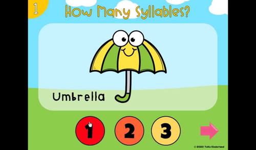 Spring Syllables PowerPoint Game | Count, Pronounce, Blend & Segment
