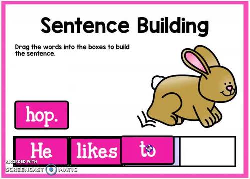 Short O CVC Sentence Building Boom Cards | 1st Grade Phonics Boom Cards