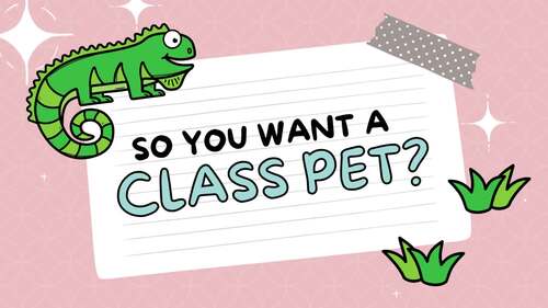 Iguana Class Pet Journal *Editable by Ms Jenessas Desk | TPT