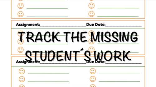 Track Missing Student´s Work Print and Go / Halloween Theme | TPT