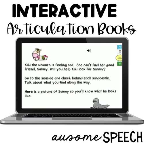 Interactive Book for Articulation & Boom Cards Apraxia Initial B ...