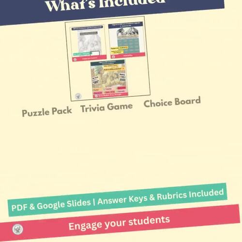 HSS 5.1.2 Bundle: Customs & Folklore — Puzzle Pack, Trivia Game, Choice ...