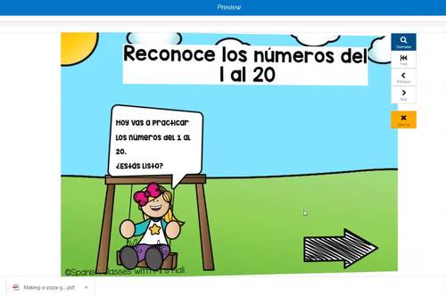 Number Recognition 1-20 in Spanish BOOM CARDS | TPT