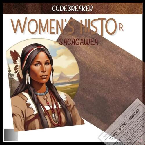 Women's History Month | Sacagawea Codebreaker Worksheet for Elementary