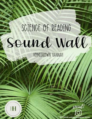 Sound Wall | Science of Reading |Tropical Theme by Homegrown Hannah