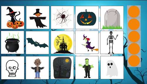 Juego de vocabulario digital de Halloween by The Happy Bee SLP | TpT