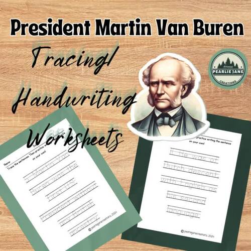 Martin Van Buren Tracing/Handwriting Practice for Kindergarteners/1st ...