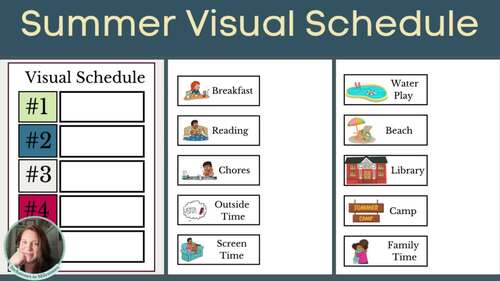 Visual Schedule Summer 25 Daily Activities Included, ASD/SPED, BCBA Help