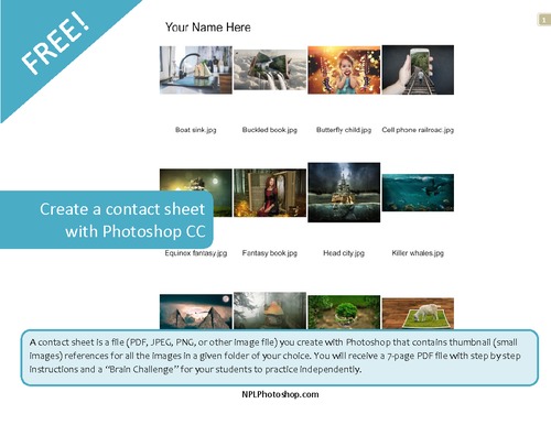 Lesson 22: Create a Contact Sheet II with Photoshop CC -Video Lesson