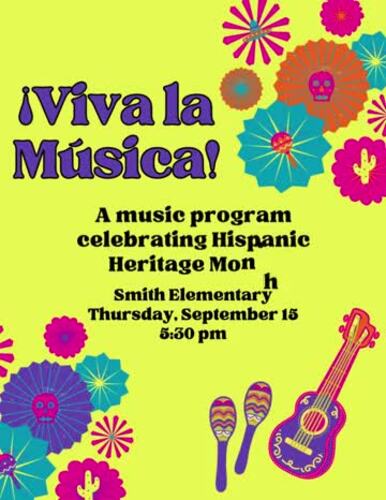 Hispanic Heritage Month Music Program, Choir concert program and poster