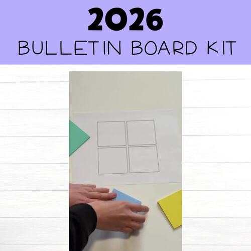 New Year 2026 Goal Setting Bulletin Board, Sticky Note Student ...