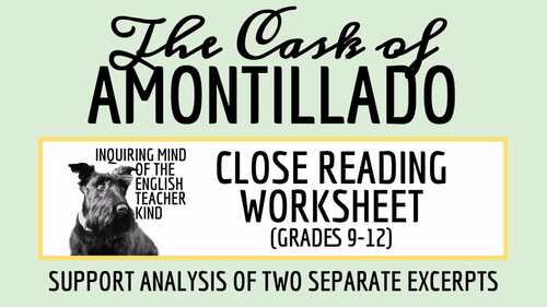 "The Cask of Amontillado" by Edgar Allan Poe Literary Analysis ...