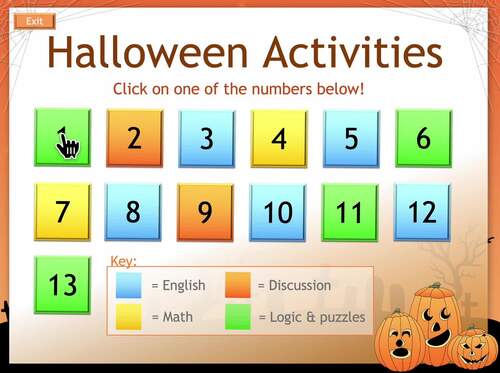 Halloween Lesson Starters & Warm-Ups | Fun Math + English Activities ...