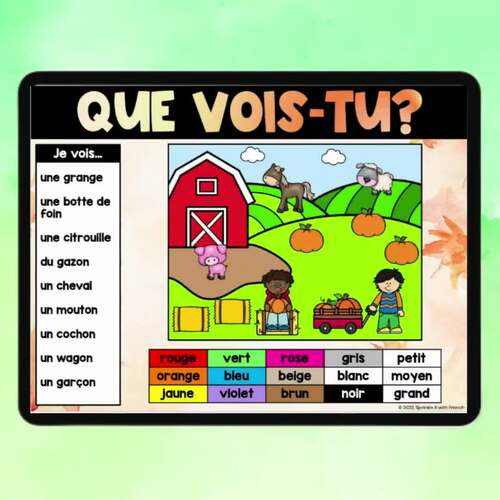 Que vois-tu? French Picture Prompts Bundle by Sprinkle it with French