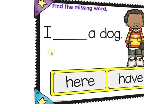 Primer Sight Words Sentences | Digital BOOM Task Cards | Distance Learning