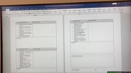 Teacher Evaluation: Formal Classroom Observation Editable & Fillable Form