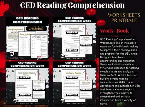 GED Reading Comprehension Worksheets by English For Kids ABC | TPT