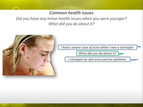 Minor Health Issues / Full Communicative ESL Lesson for Mid-level (B1 ...