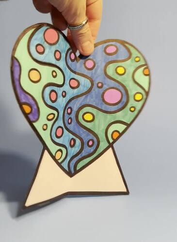 3D Valentine's Heart Craft by Lemonade Galaxy | TPT