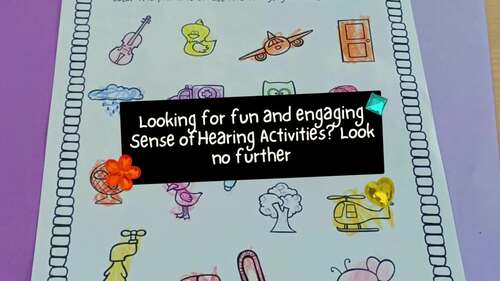 Sense of Hearing Math, Literacy & Circle Time Activities for a week.