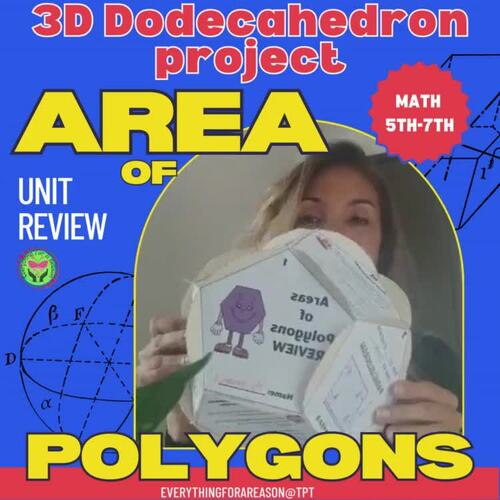 AREAS OF POLYGONS 3D Dodecahedron Project | TPT