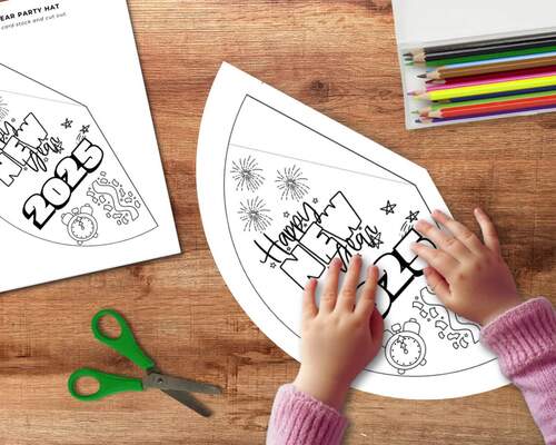 2025 New Year's Eve Paper Hats, Happy New Year Party Hat Crown, Holiday ...