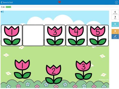 FRENCH Missing Numbers 1-20 Spring Boom Cards™ | Les nombres manquants ...