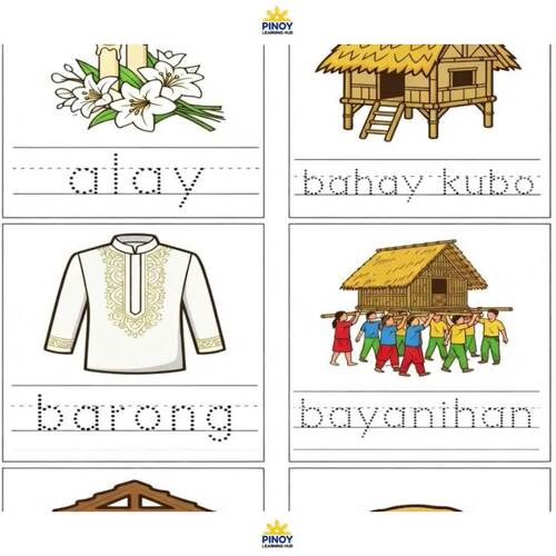 Tagalog Mga Tradisyon Worksheets | Filipino Traditions Tracing PDF ...