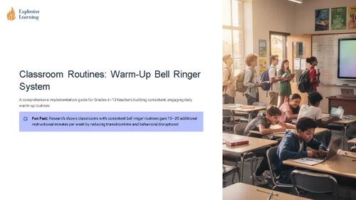 Classroom Routines Warm Up Bell Ringer System comprehensive ...
