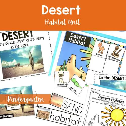 Desert Habitat Science Unit | Desert Animals | Activities for Kindergarten