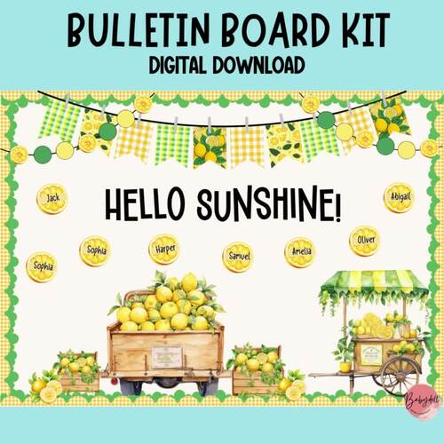 Lemon Truck Bulletin Board Back to School Door Display August Classroom ...