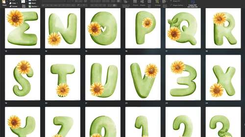 Sunflowers Letters & Numbers for Bulletin Board & Spring Classroom Decor