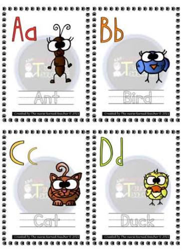 Animal Alphabet Tracing Cards by the nurse turned teacher | TPT