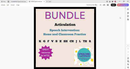 BUNDLE Articulation: Classroom Practice and Home Practice | TPT