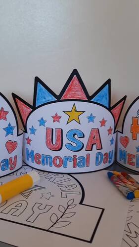 Memorial Day Crown Craft | Memorial Day Hat Headband | Veterans Day ...