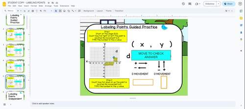 6th Grade Labeling Points Coordinate Plane DIGITAL ACTIVITY | TPT